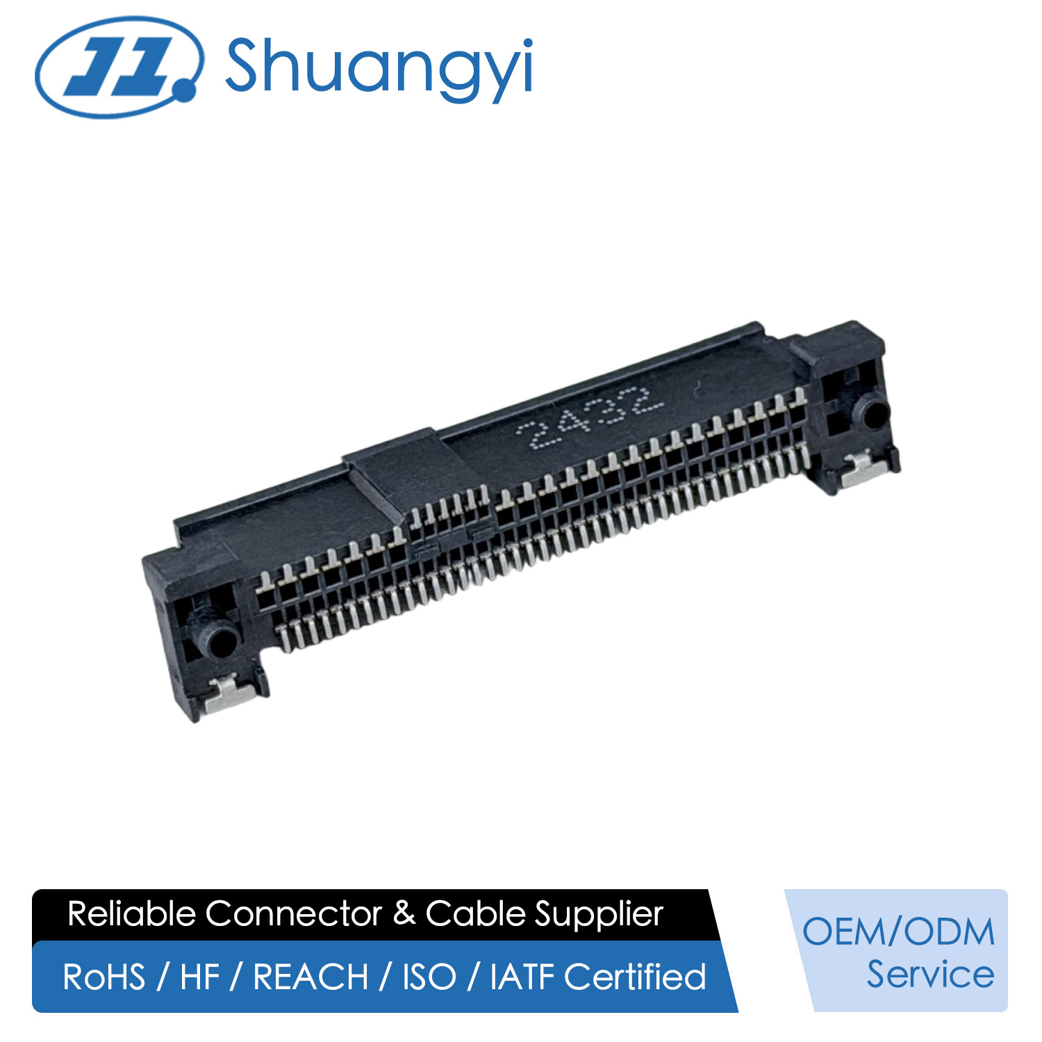 68Pin SAS Female SMT Type PCB Connector with 30u" Gold Plating ...