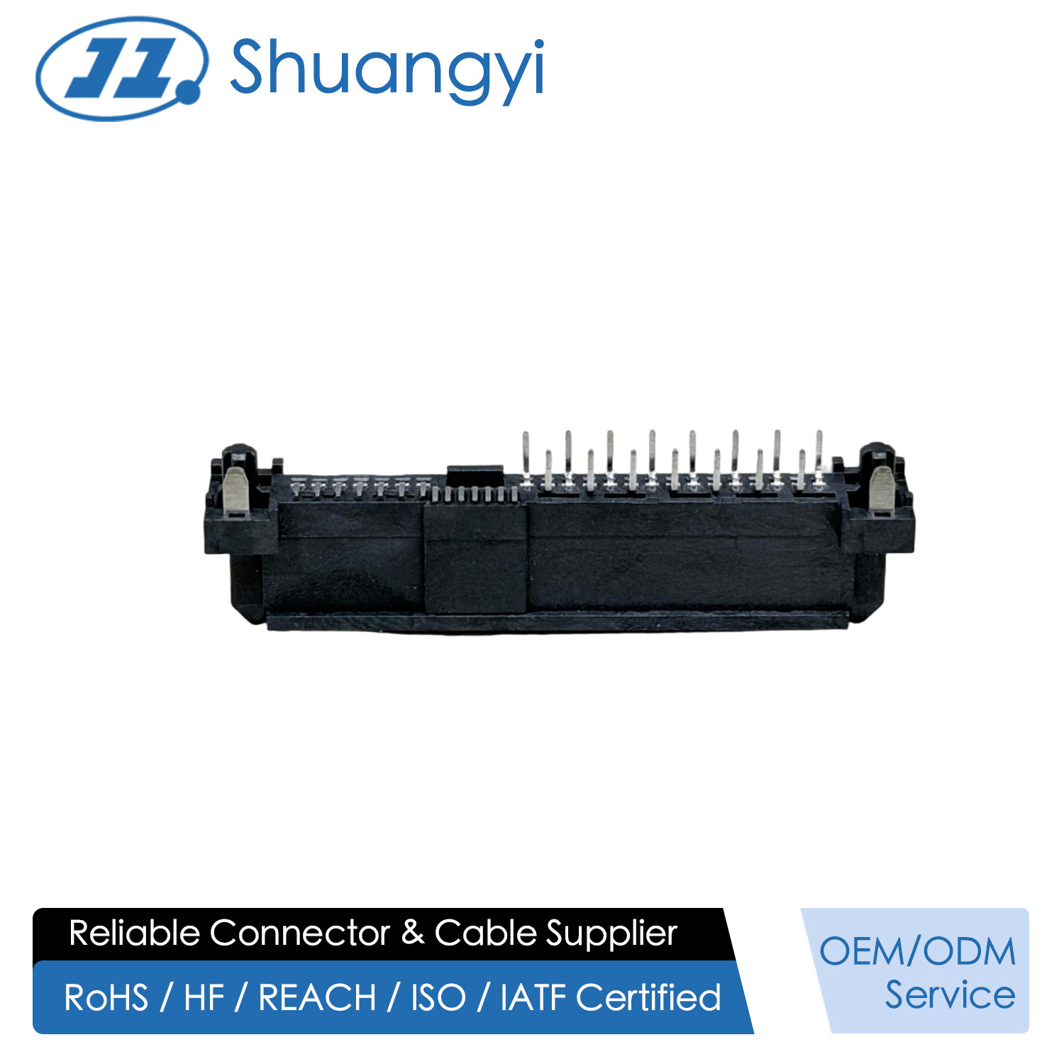 SAS 3.0 29Pin Female PCB Connector, 1.27mm Pitch Mixed SMT + TH Pin ...