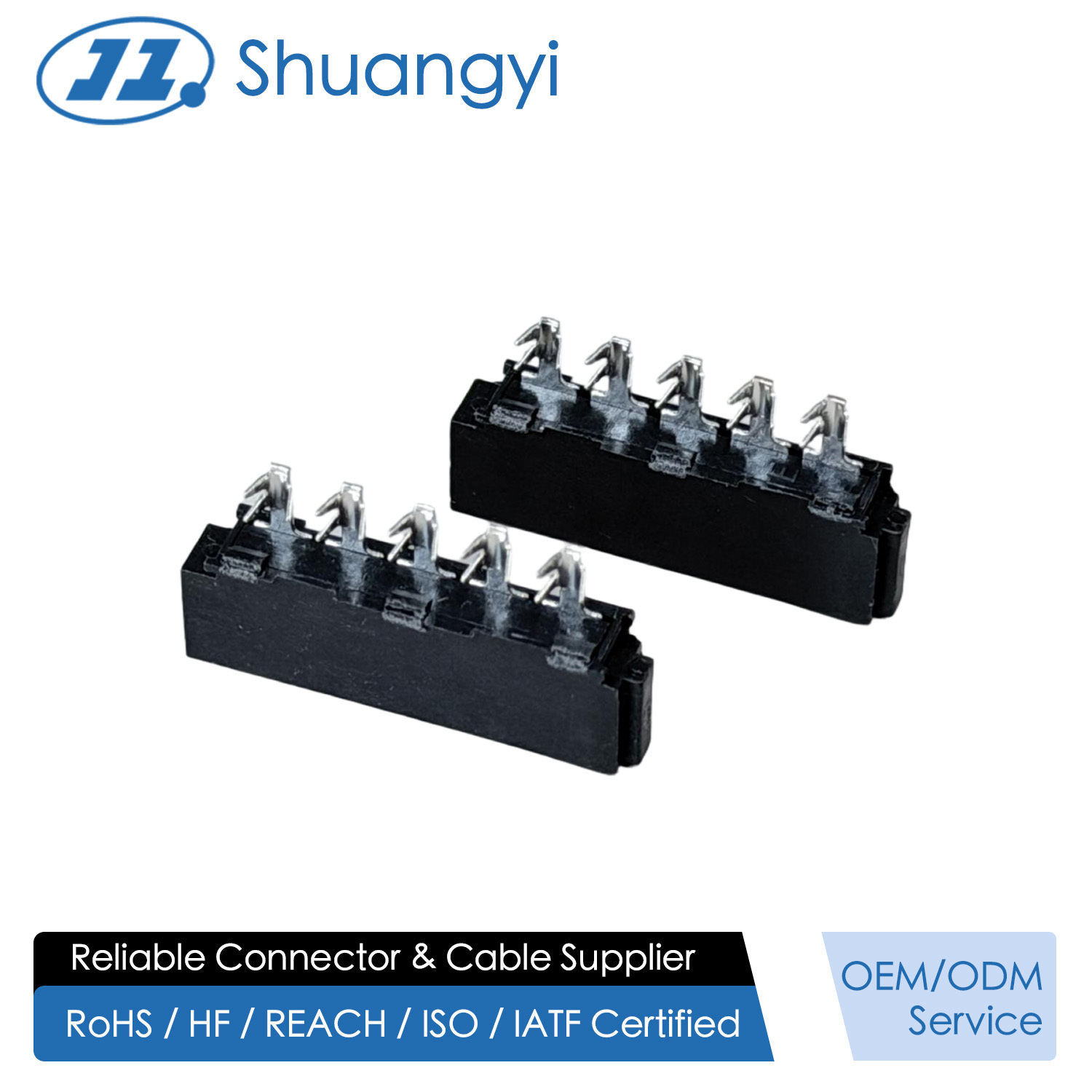 High-Reliability SATA 15Pin 180° Wire Crimp Female Connector 1.27mm ...
