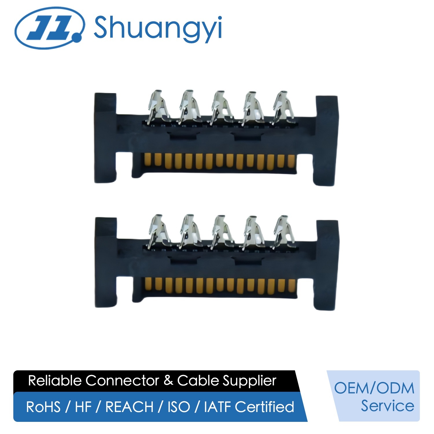 2.54mm Pitch 5 Pin IDC Female Wire to Board Electrical Signal Connector ...